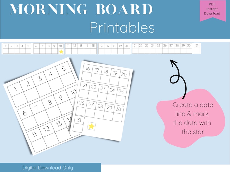 Morning Board Printable Activity Toddler Kids Homeschool - Etsy