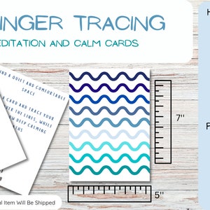 Finger Tracing Calming Cards, Printable Mindfulness Flash Cards, Calm ...