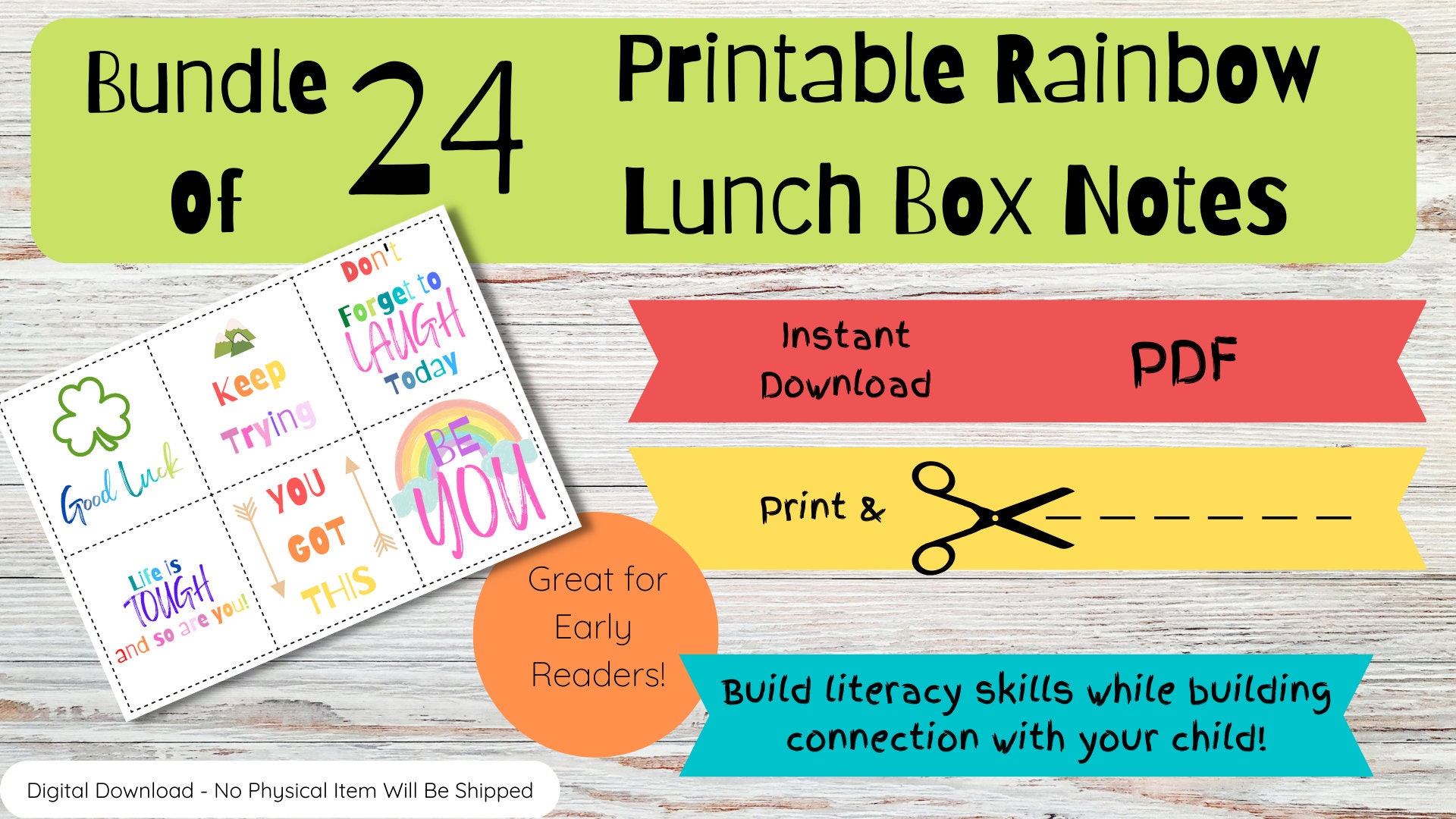 Lunchbox Notes for Kids, Printable Lunchbox Notes, Inspirational Notes ...