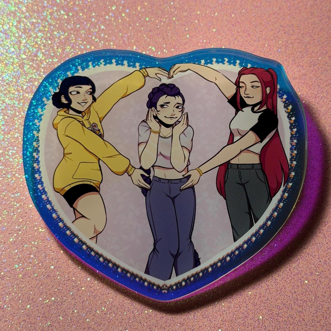 Huntrix BIG 3.5” Holographic Pin Badge - Etsy
