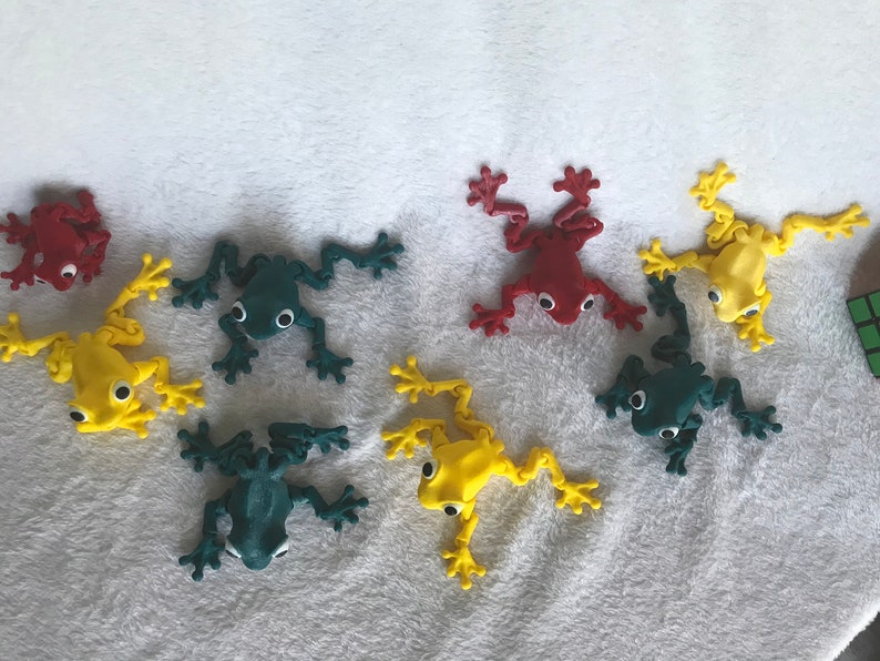 Frog / Articulated Fidget Toy / 3D Printed / Cinderwing - Etsy
