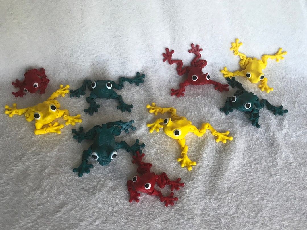 Frog / Articulated Fidget Toy / 3D Printed / Cinderwing - Etsy