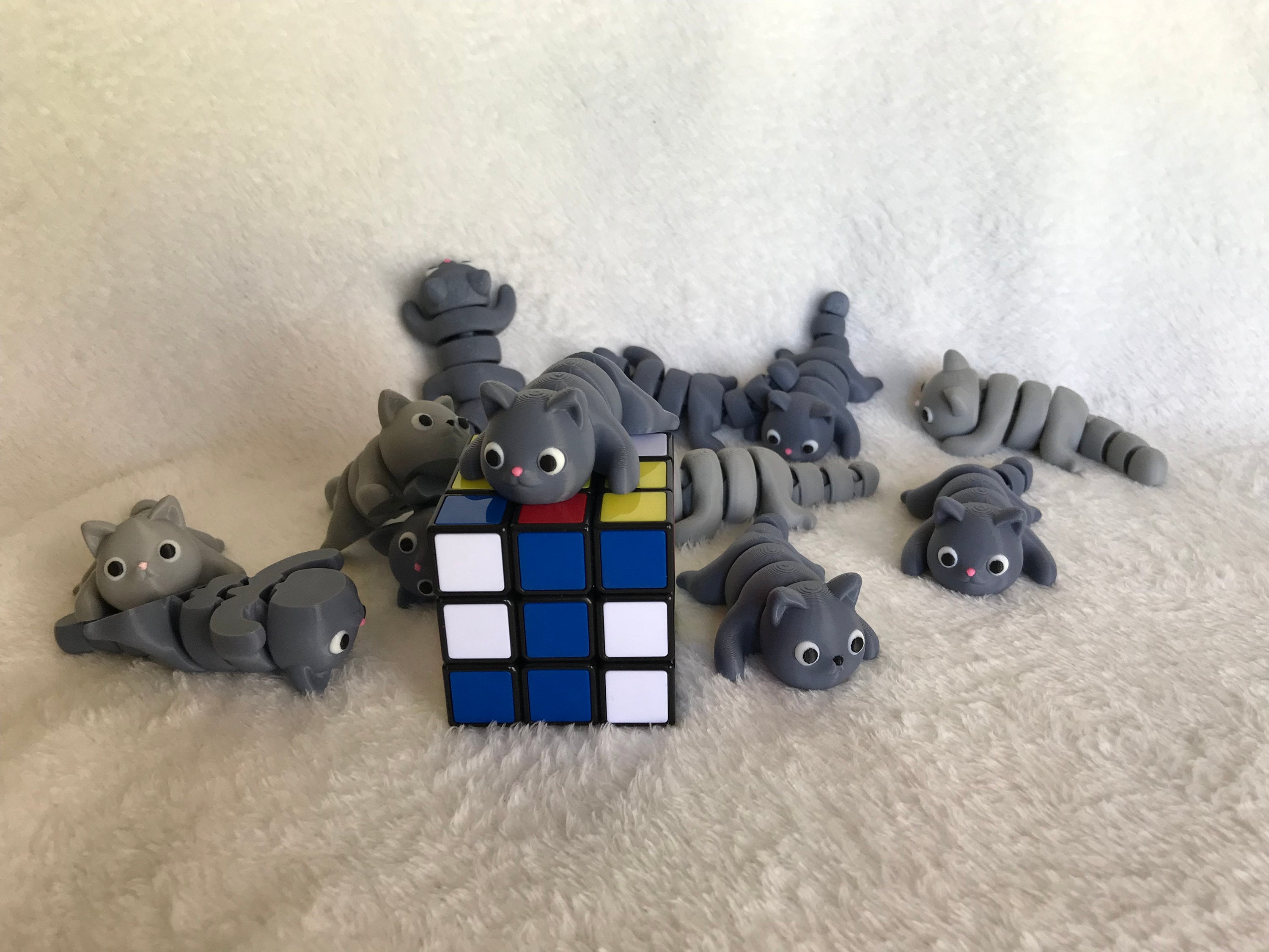 Baby Cat / Articulated Fidget Toy / 3D Printed / Moveable / ZOU3D - Etsy