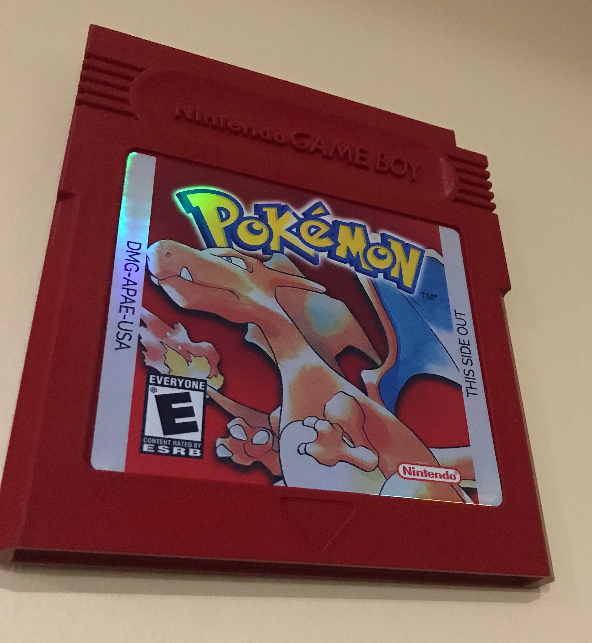 Custom Giant Pokemon Game Boy Cartridge / Fan Made / Red - Etsy