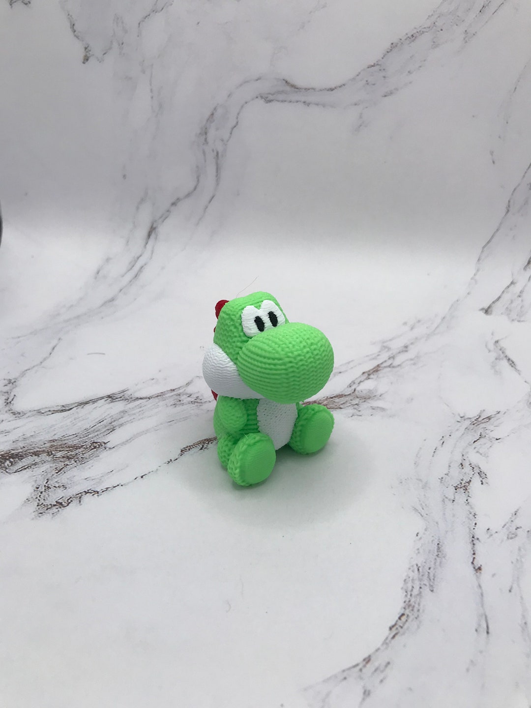 Yoshi / Knitted / 3D Printed/ Moveable / Hex / Keychain - Etsy