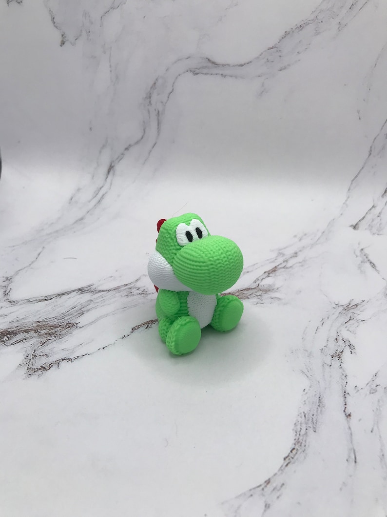 Yoshi / Knitted / 3D Printed/ Moveable / Hex / Keychain - Etsy