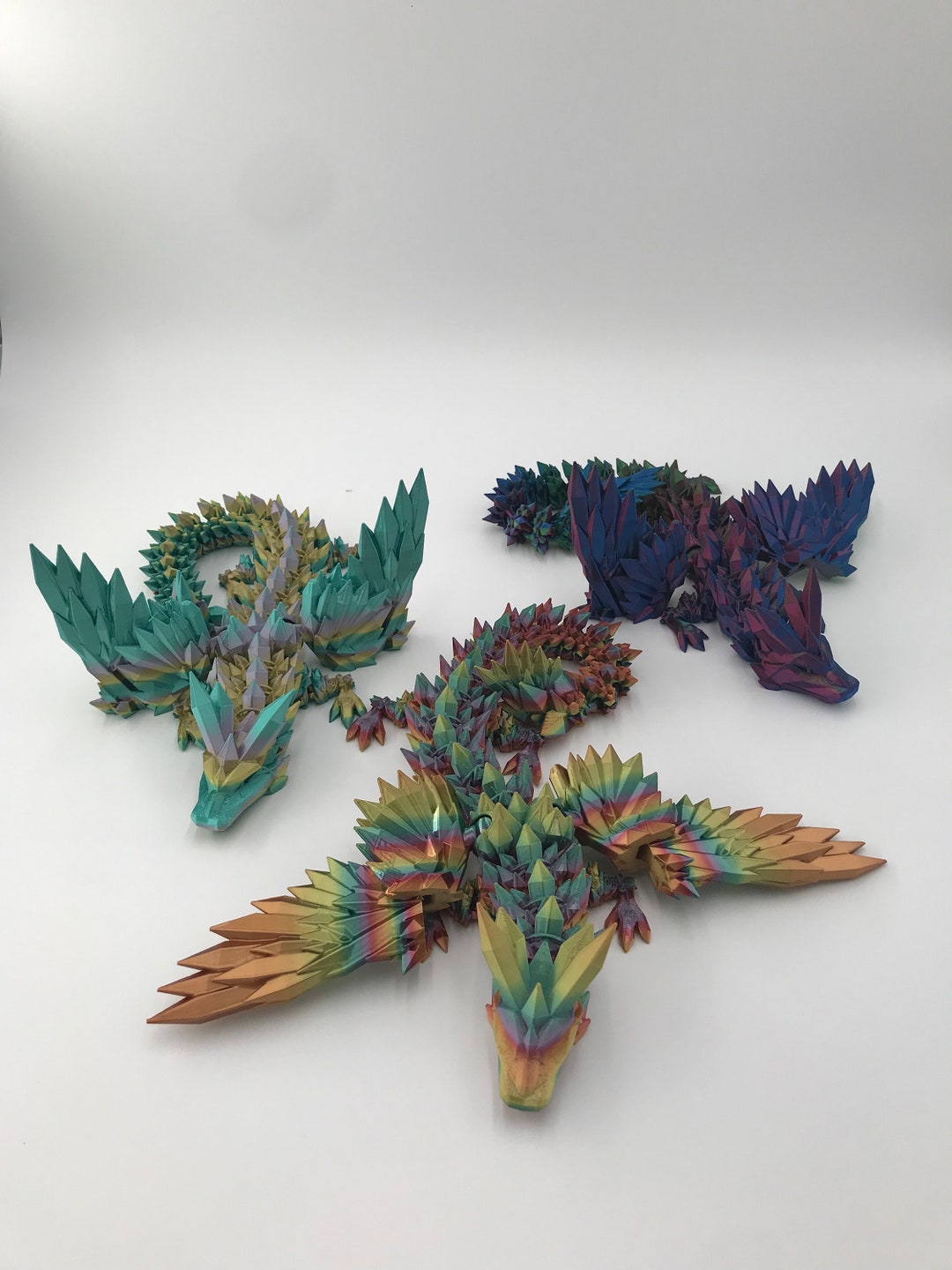 Crystal Wing Dragon Articulated Fidget Toy - 3D Printed - Etsy