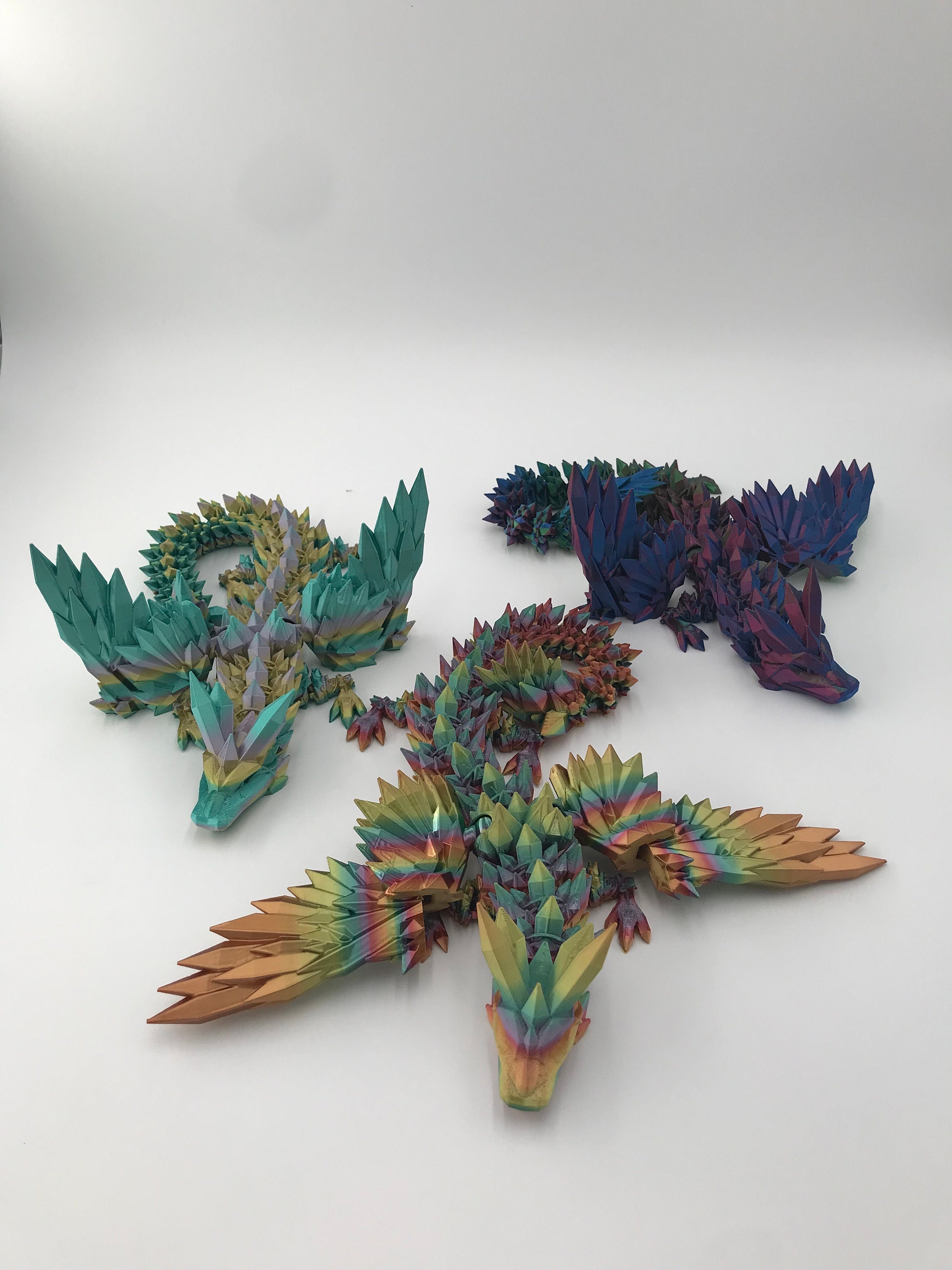 Crystal Wing Dragon Articulated Fidget Toy 3D Printed - Etsy