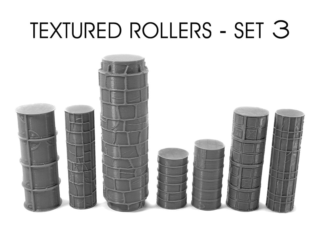 Textured Rollers Set 3 | D&D Terrain 28mm | 32mm | Dungeons and Dragons ...