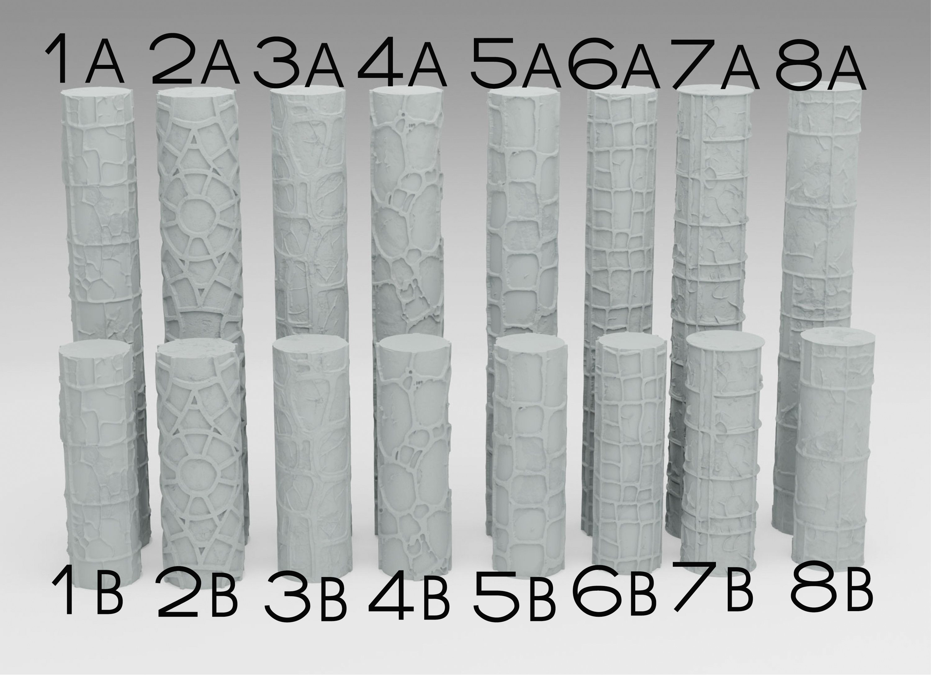 Textured Rollers Set 4 | D&D Terrain, Polymer Clay Pattern - Etsy