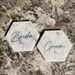 3 Inch - Personalized Marble Place Card Weddinng Favor Table Card - Etsy
