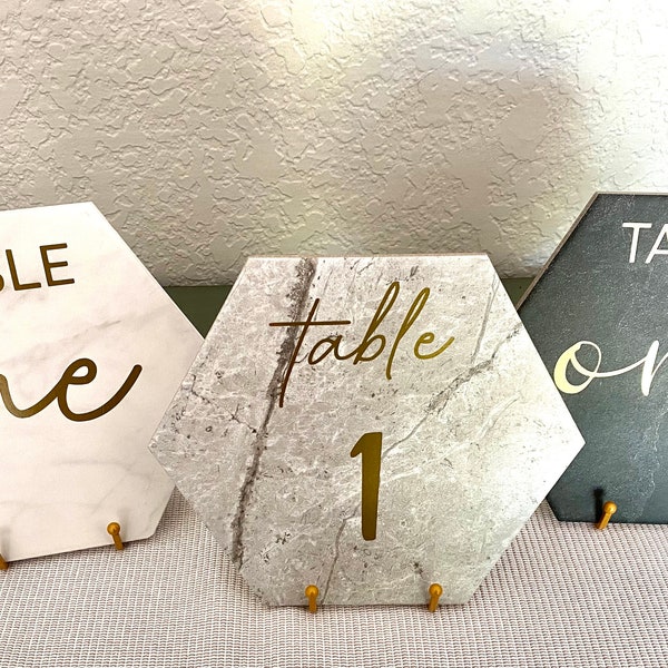 Stone Table Numbers - Etsy