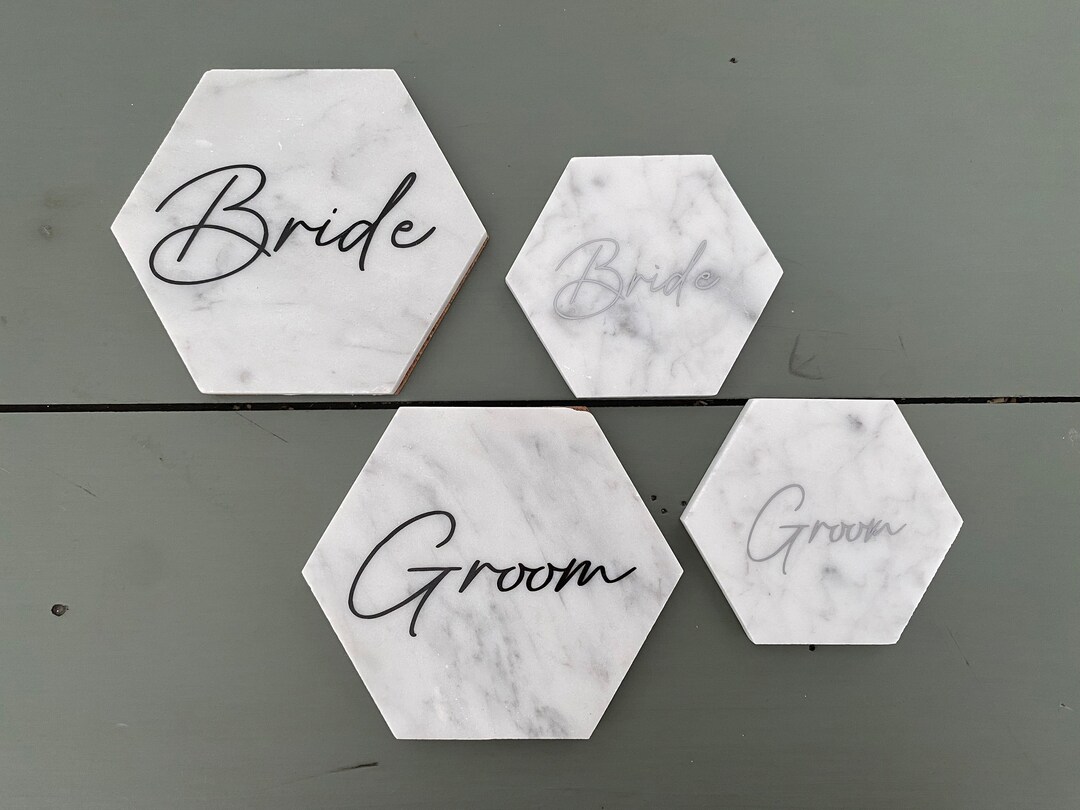 3 Inch - Personalized Marble Place Card Weddinng Favor Table Card - Etsy