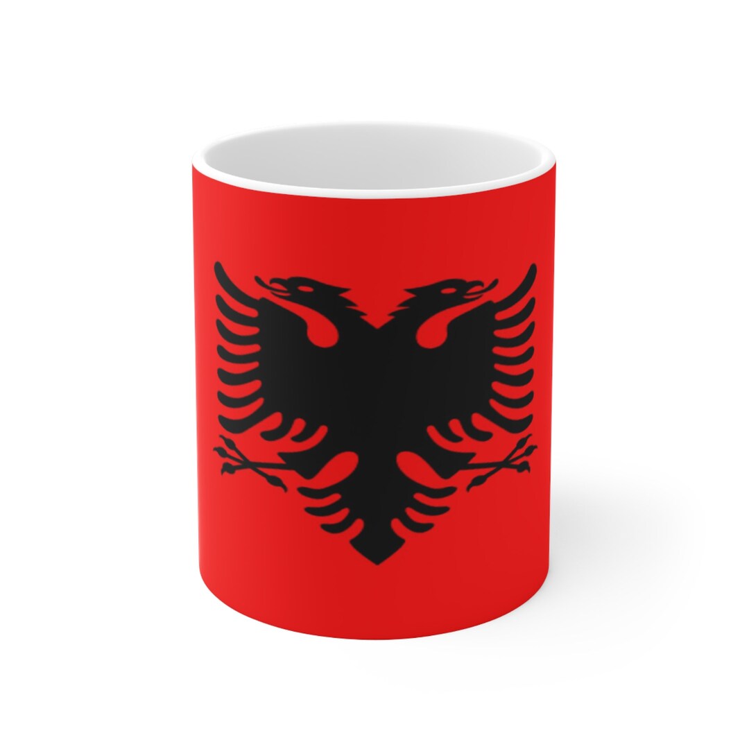 Albania Flag 11oz Ceramic Mug, Albania Flag, Albania Mug - Etsy