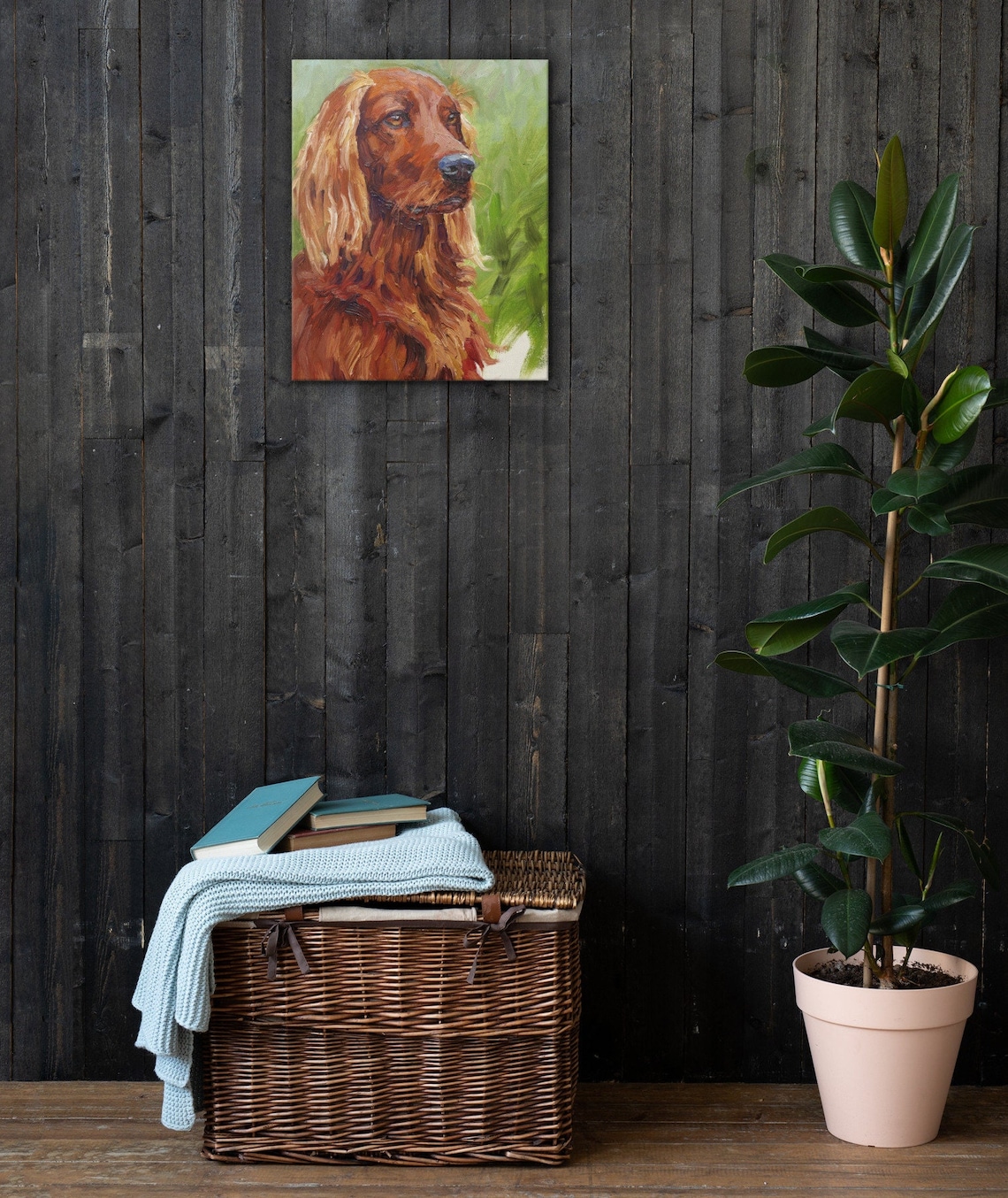 Irish Setter Canvas Print From Original Oil Painting, Irish Setter ...