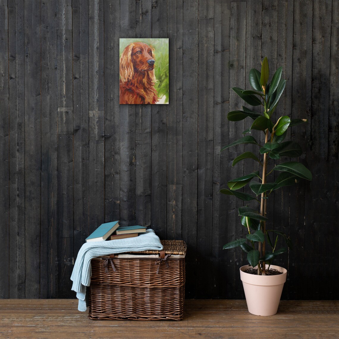 Irish Setter Canvas Print From Original Oil Painting, Irish Setter ...