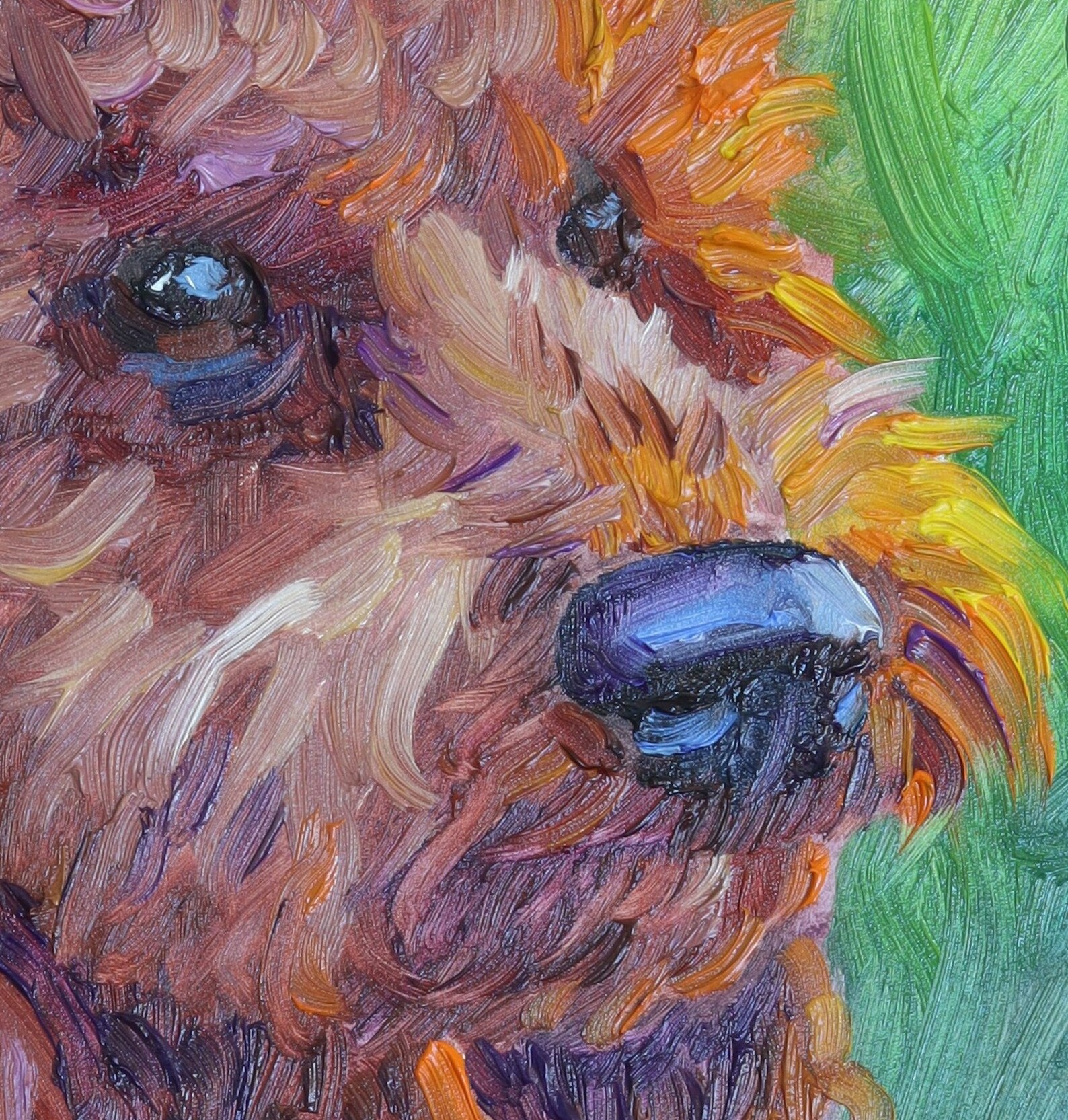 Labradoodle Portrait, Caramel Color, Doodle Portrait, Dog Portrait, Dog ...
