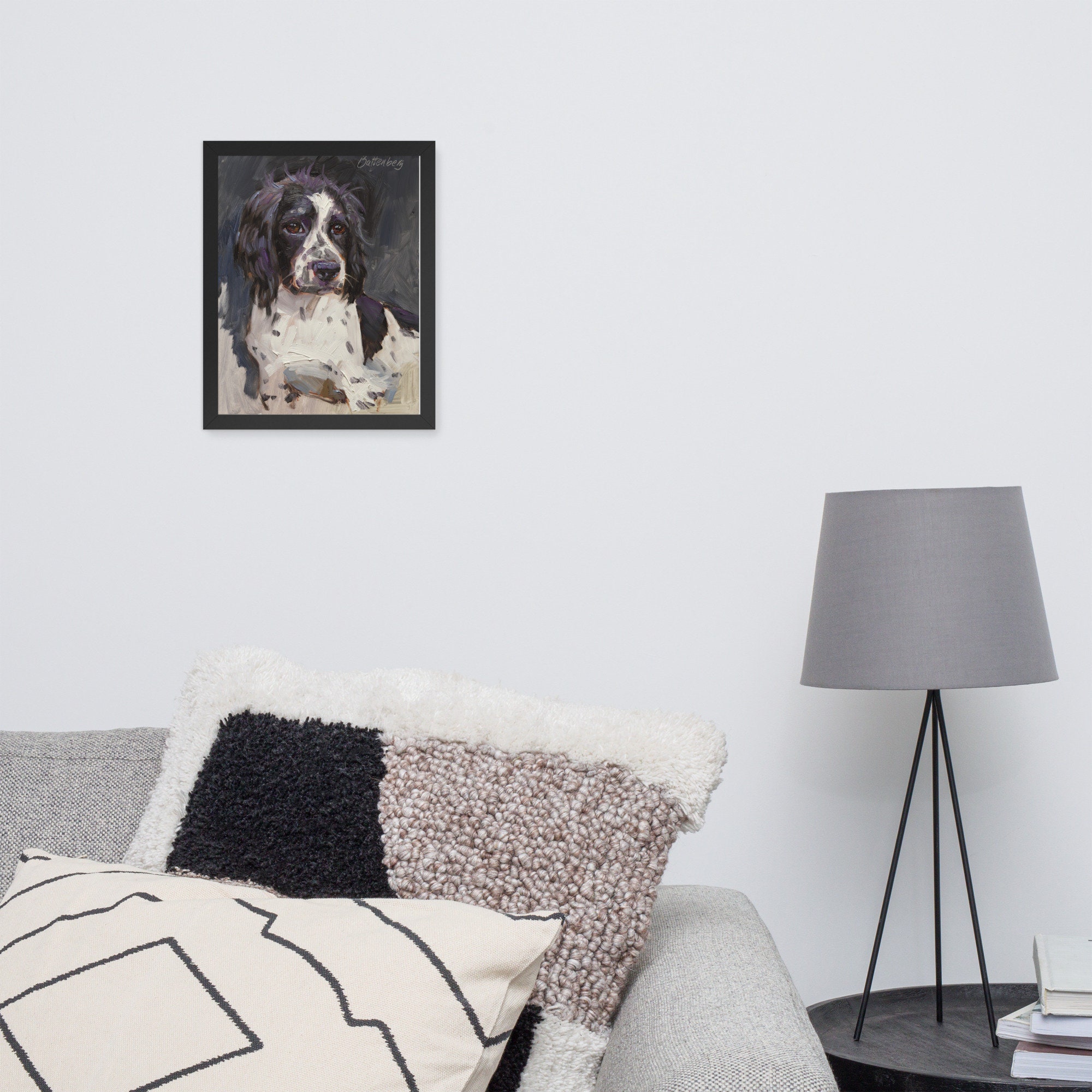 English Springer Spaniel Oil Portrait Print, Original Oil Dog Print ...