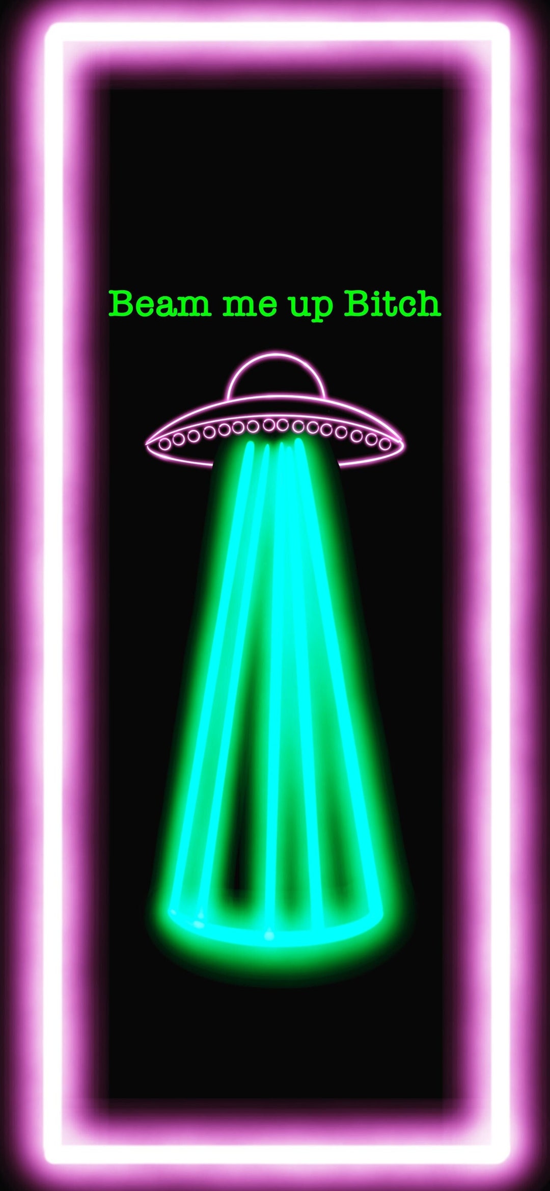 IPhone 13 Pro Max Wallpaper beam Me up Bitch - Etsy