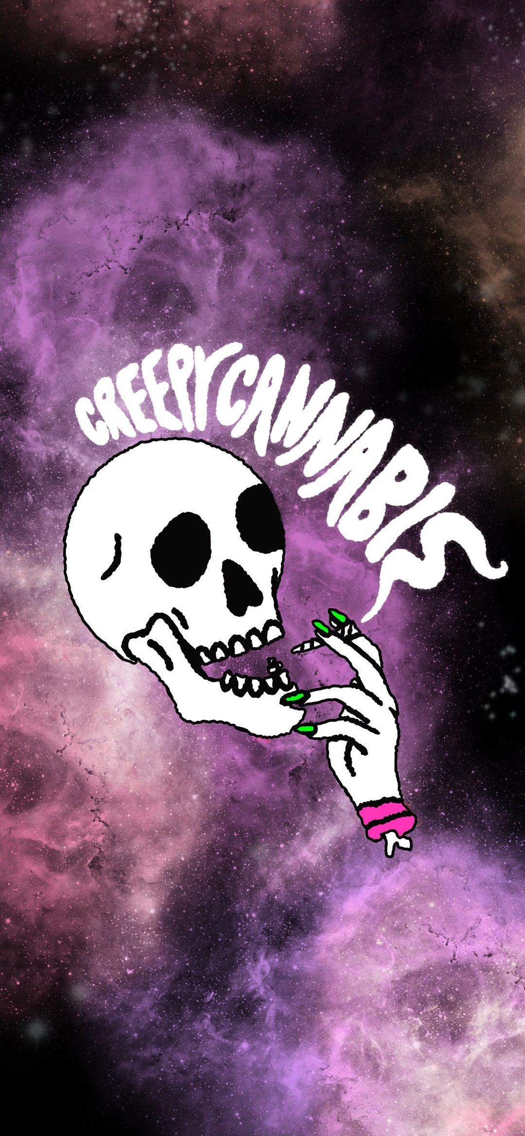 Creepy Cannabis iPhone 13 Pro Max Wallpaper - Etsy