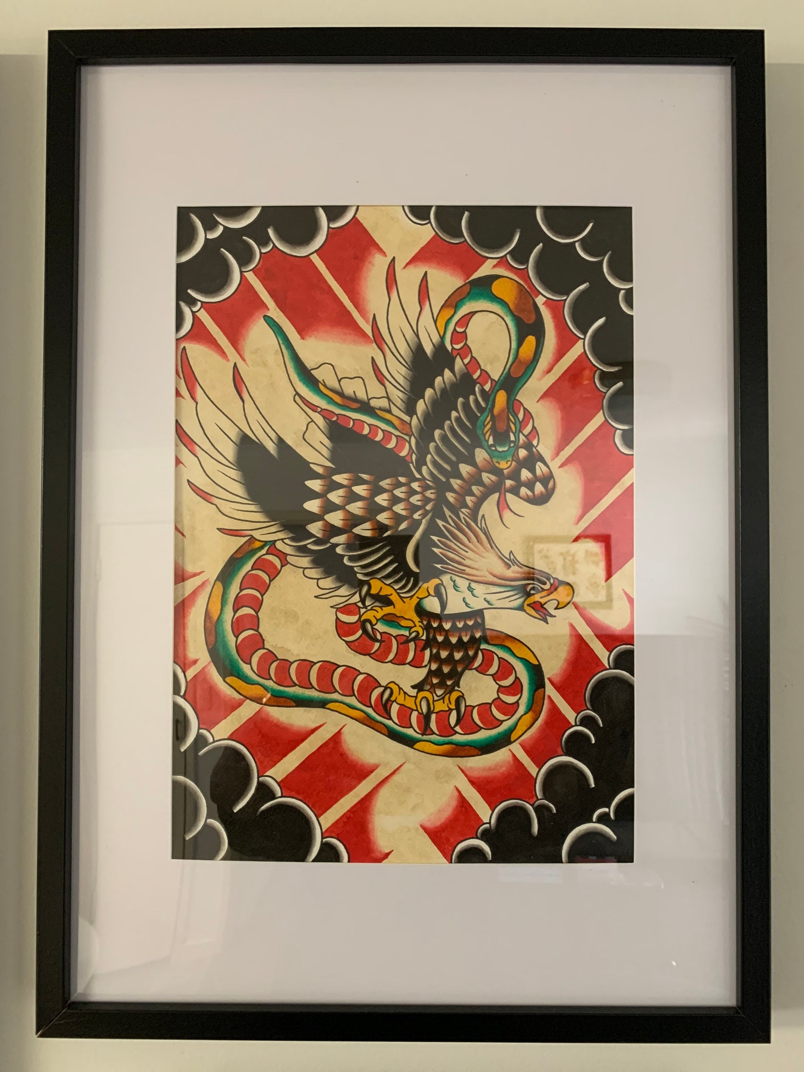 Traditional Tattoo Flash Eagle Old School Print - Etsy