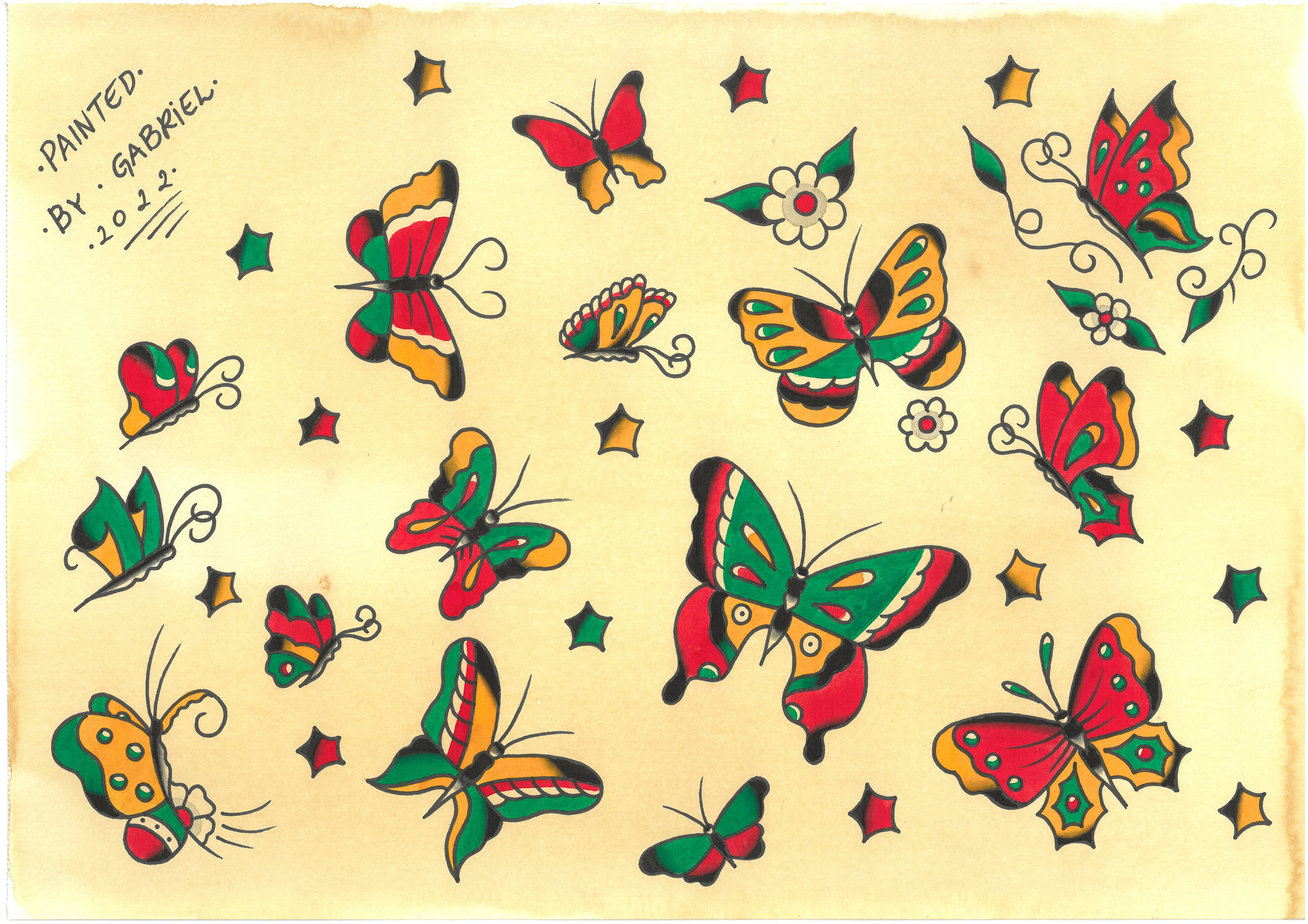 Sailor Jerry Butterfly Tattoo