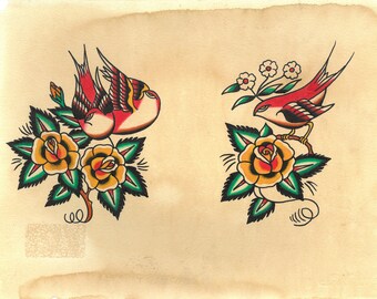 Traditional Tattoo Flash Eagle Old School - Etsy