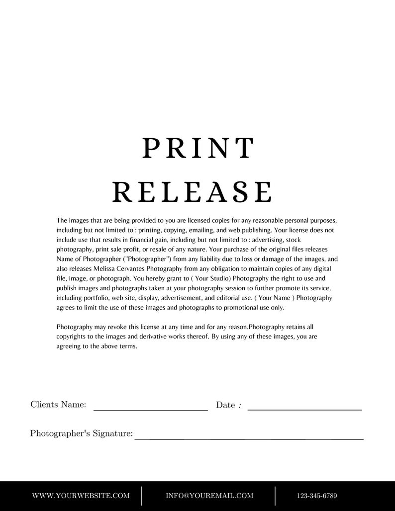 Photographer Print Release - Etsy