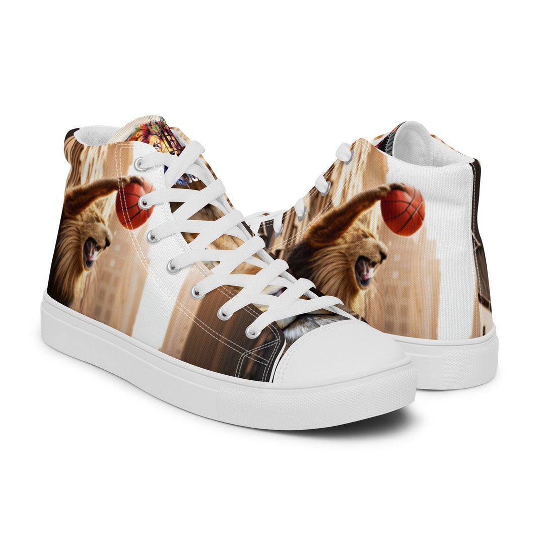 Men’s Lion of Judah High Top Canvas Shoes - Etsy
