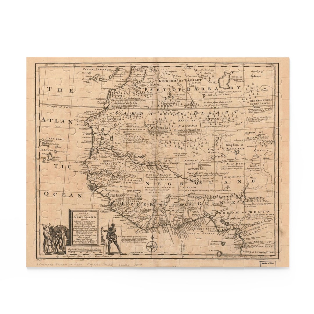 Negroland 1729 Map Puzzle - 120 Pieces - Etsy