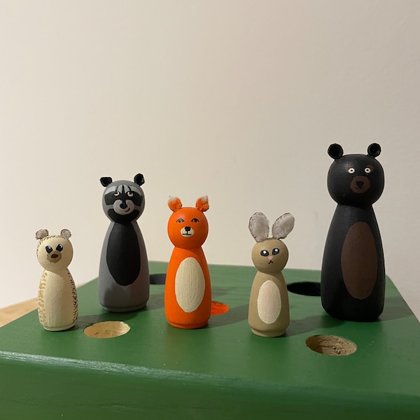 Animal Peg Doll - Etsy