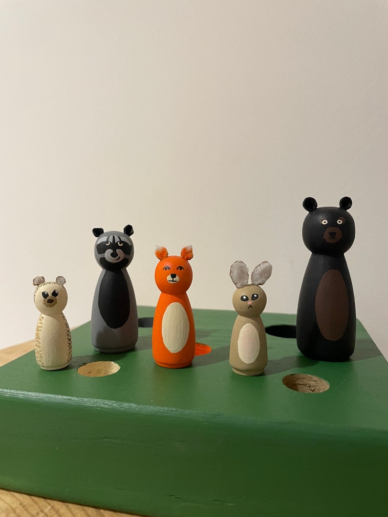 Animal Peg Dolls - Etsy