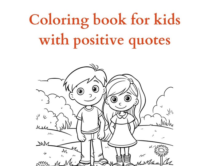 Coloring Book for Kids With Positive Quotes. - Etsy