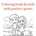 Coloring Book for Kids With Positive Quotes. - Etsy