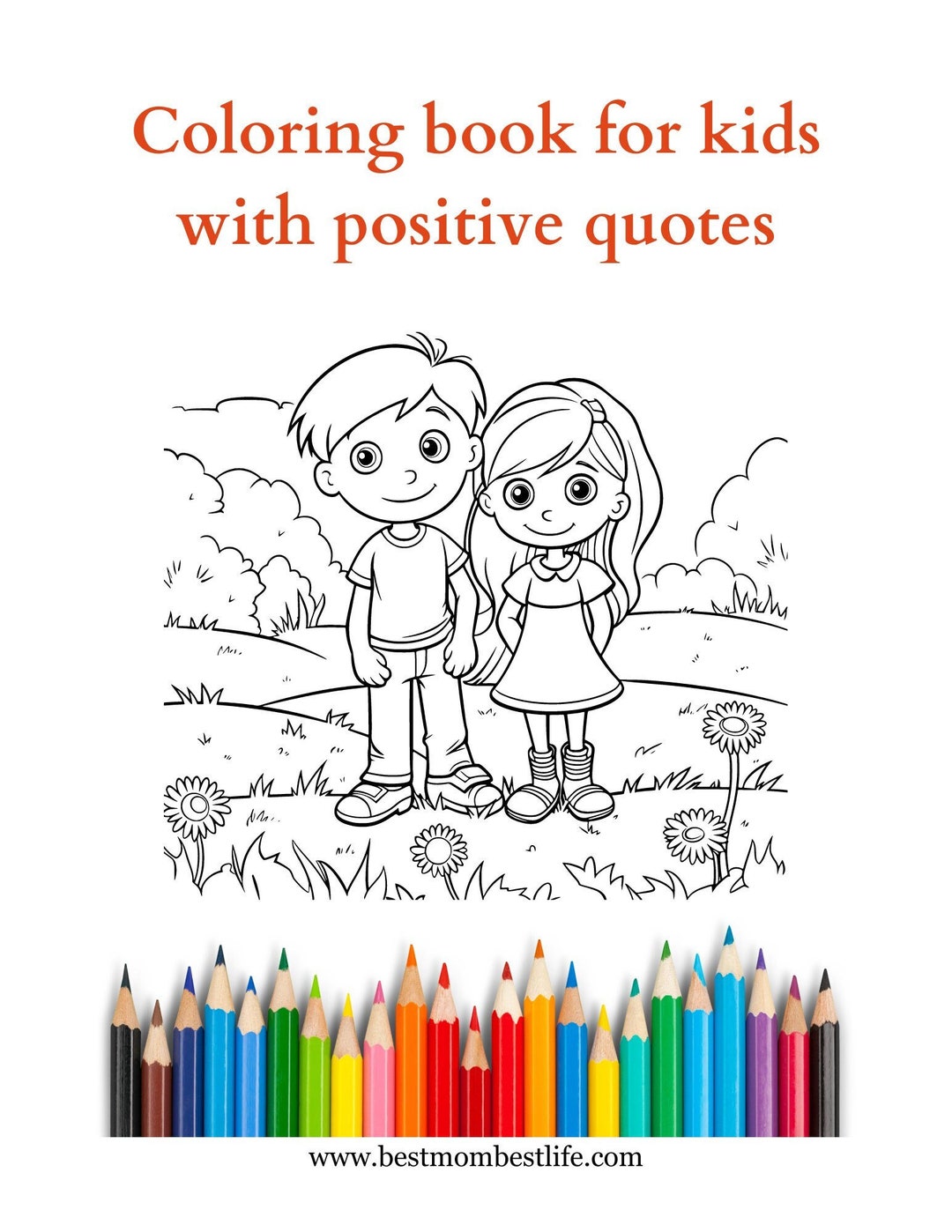 Coloring Book for Kids With Positive Quotes. - Etsy
