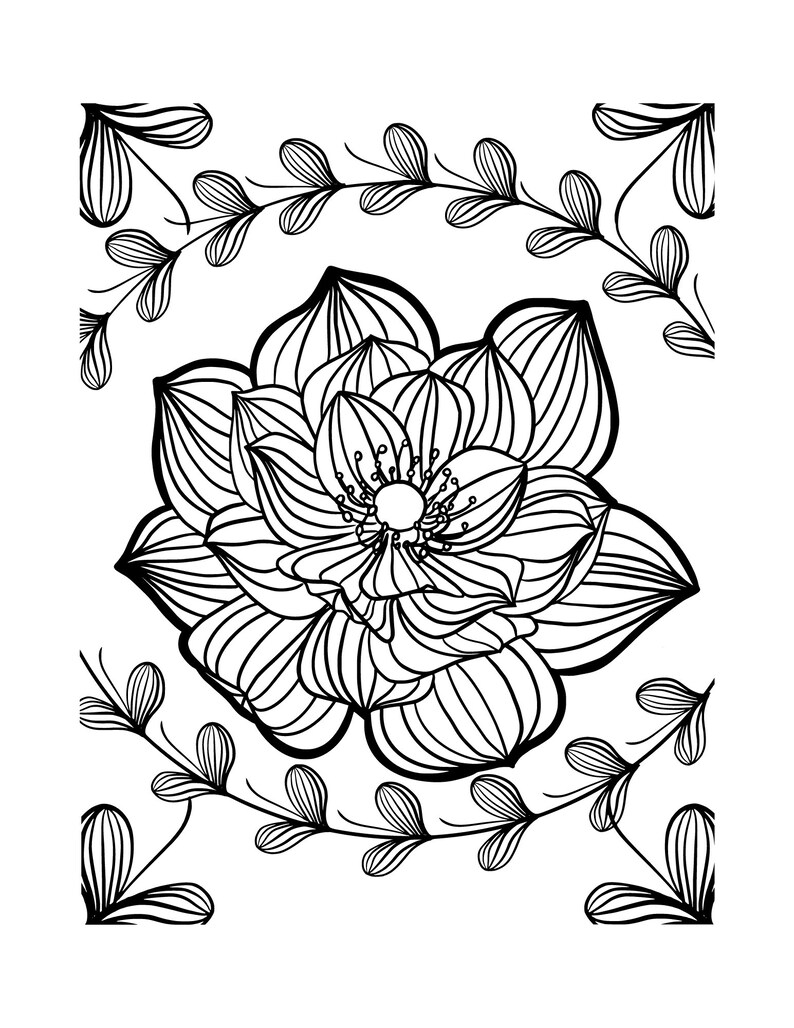 Mindful Coloring Pages for Kids and Adults - Etsy