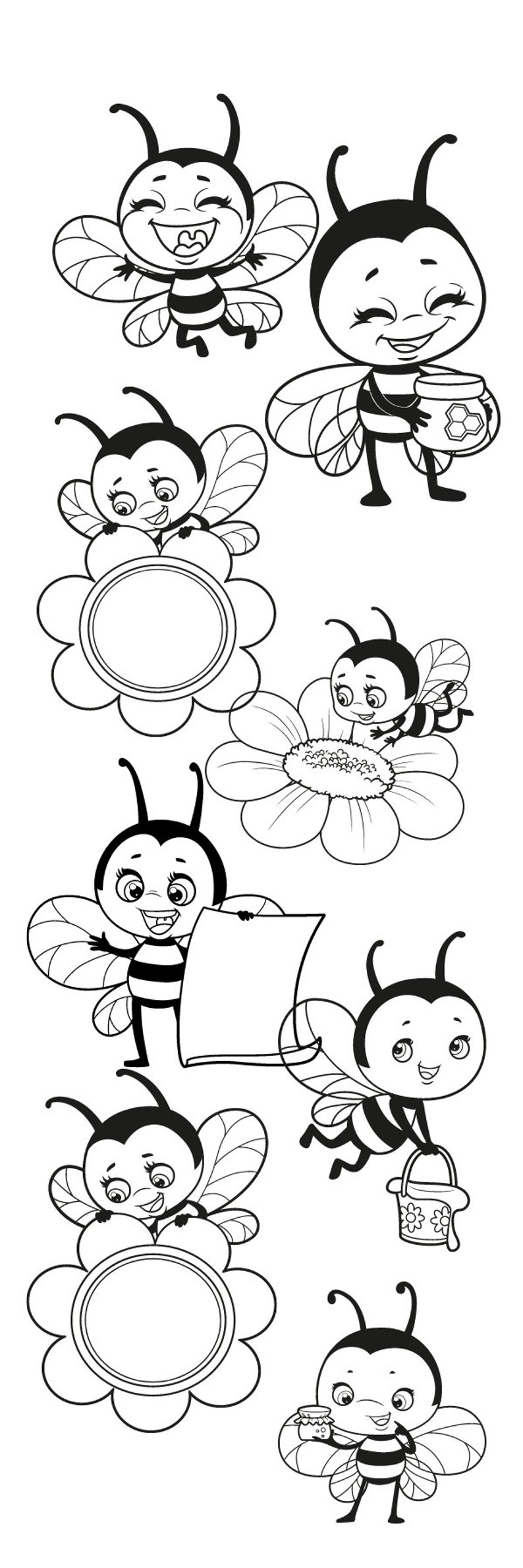 4 Printable Animal Coloring Bookmarks for Kids - Etsy