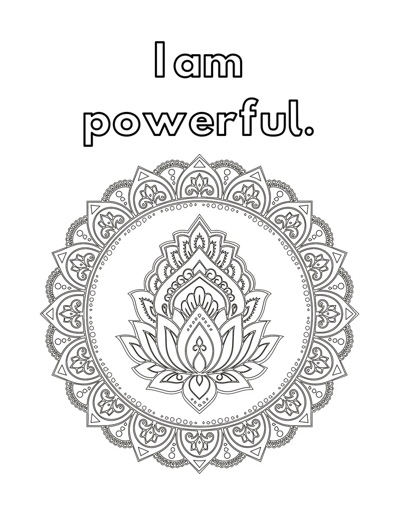 Mindful Coloring Pages for Kids and Adults - Etsy