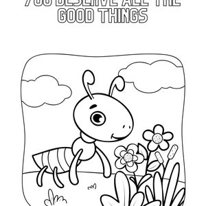 Coloring Book for Kids With Positive Quotes. - Etsy