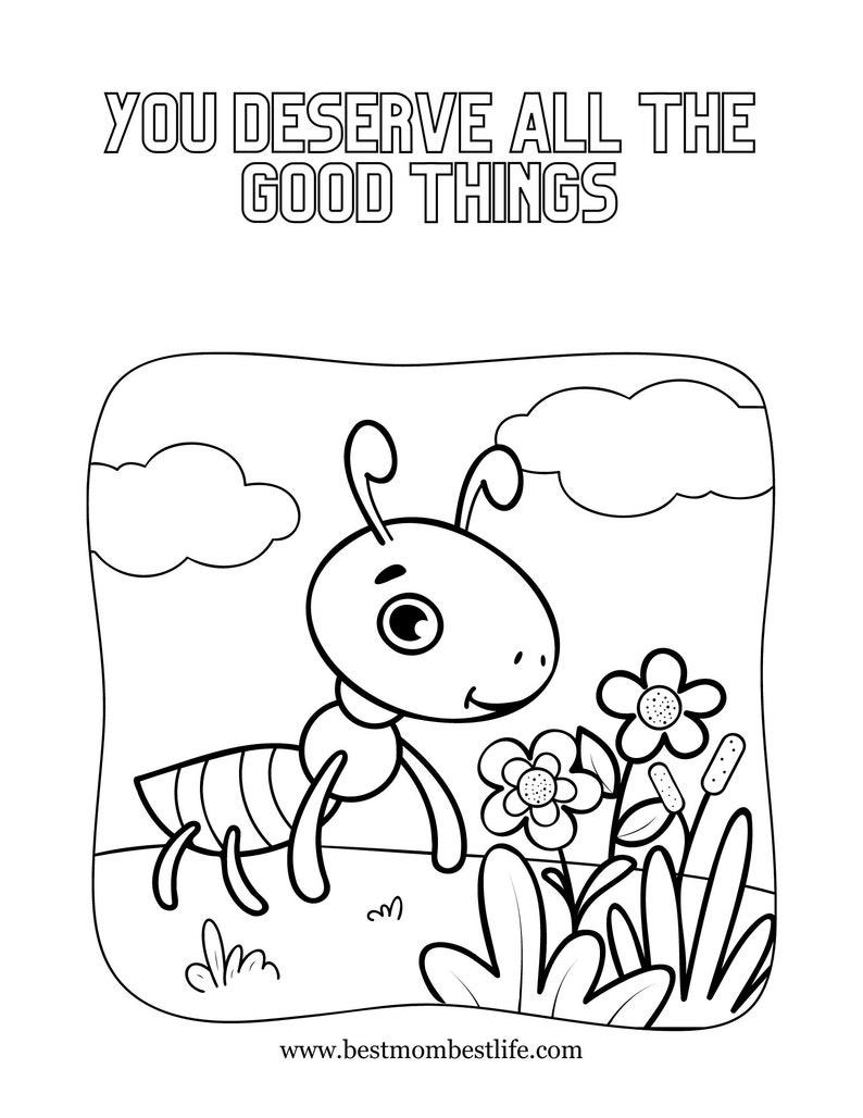 Coloring Book for Kids With Positive Quotes. - Etsy