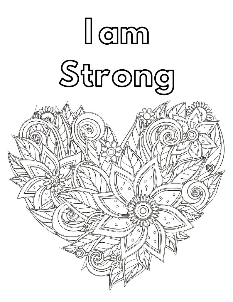 Mindful Coloring Pages for Kids and Adults - Etsy