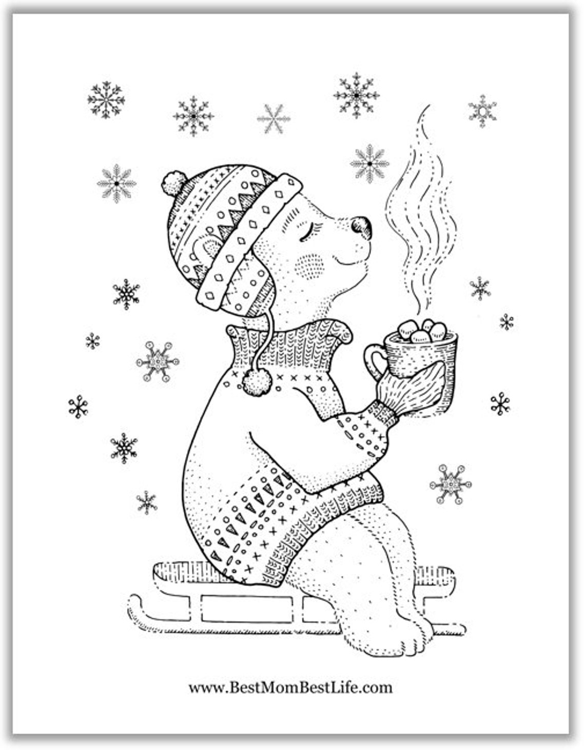 Inspirational Christmas Coloring Book: Relaxing, Whimsical Pages for ...