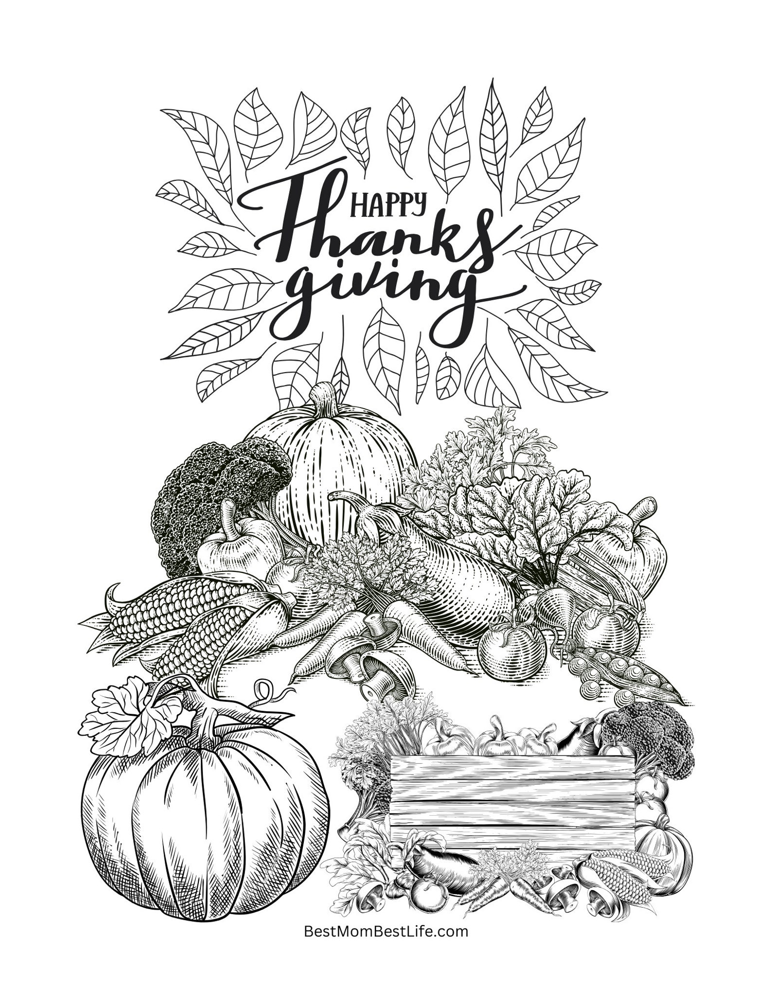 Thanksgiving Coloring Pages for Teens and Adults - Etsy