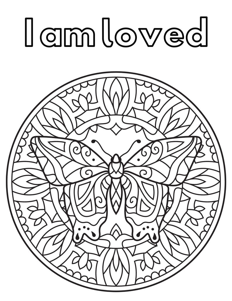 Mindful Coloring Pages for Kids and Adults - Etsy