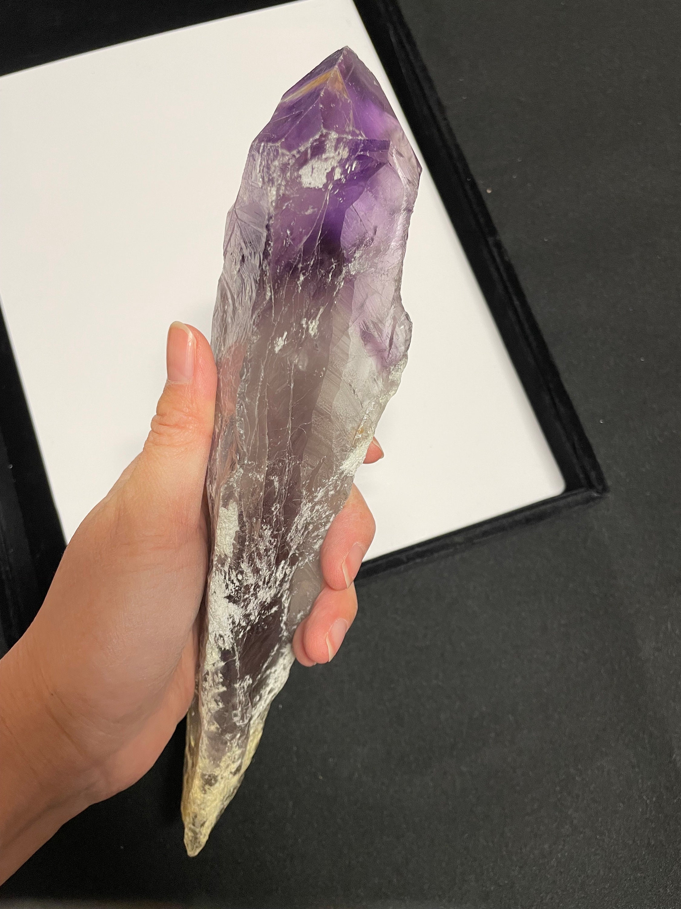 Big Natural Scepter Dragon Tooth Amethyst, Rare Find, 9" Unpolished ...