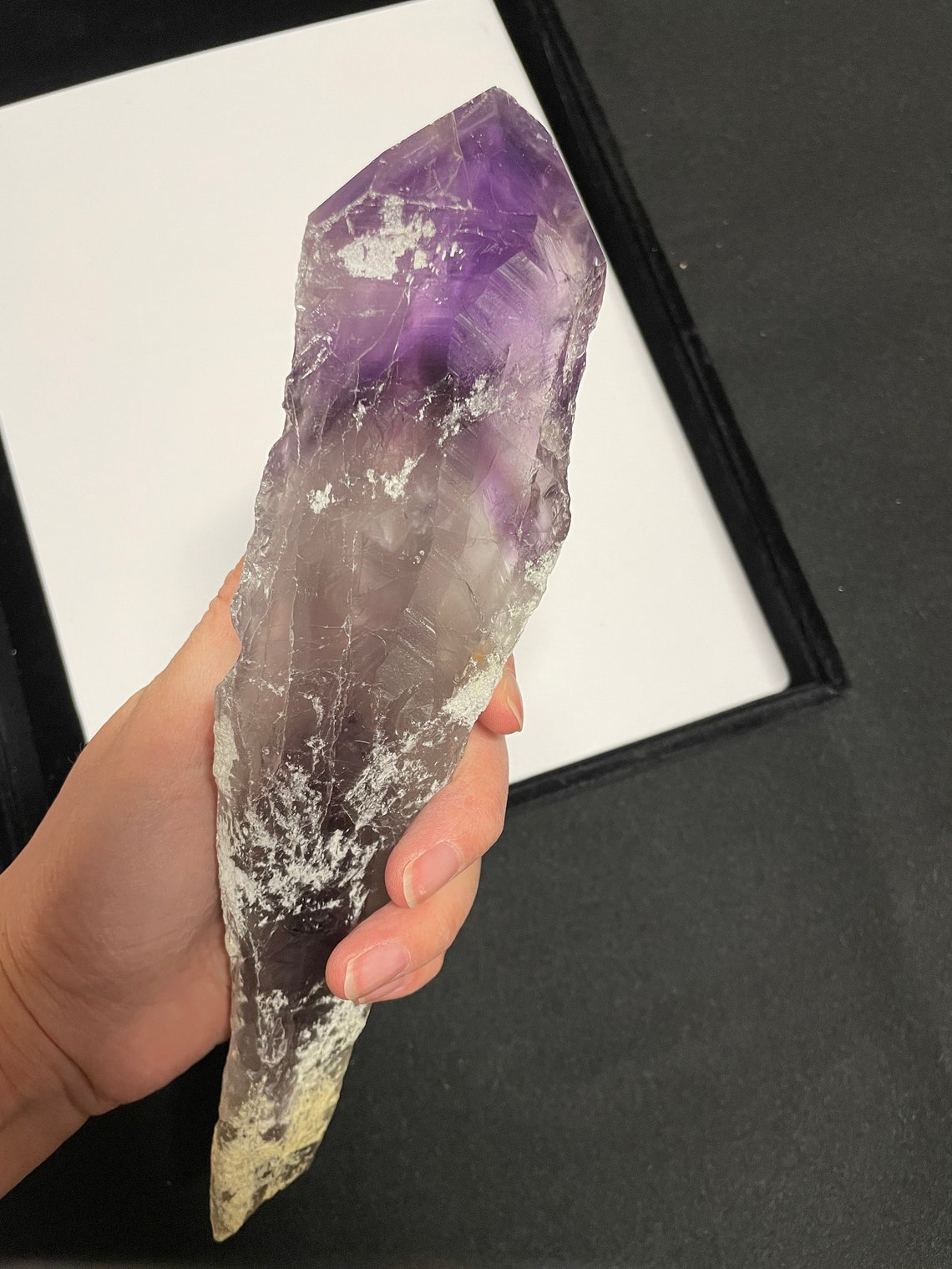 Big Natural Scepter Dragon Tooth Amethyst, Rare Find, 9" Unpolished ...