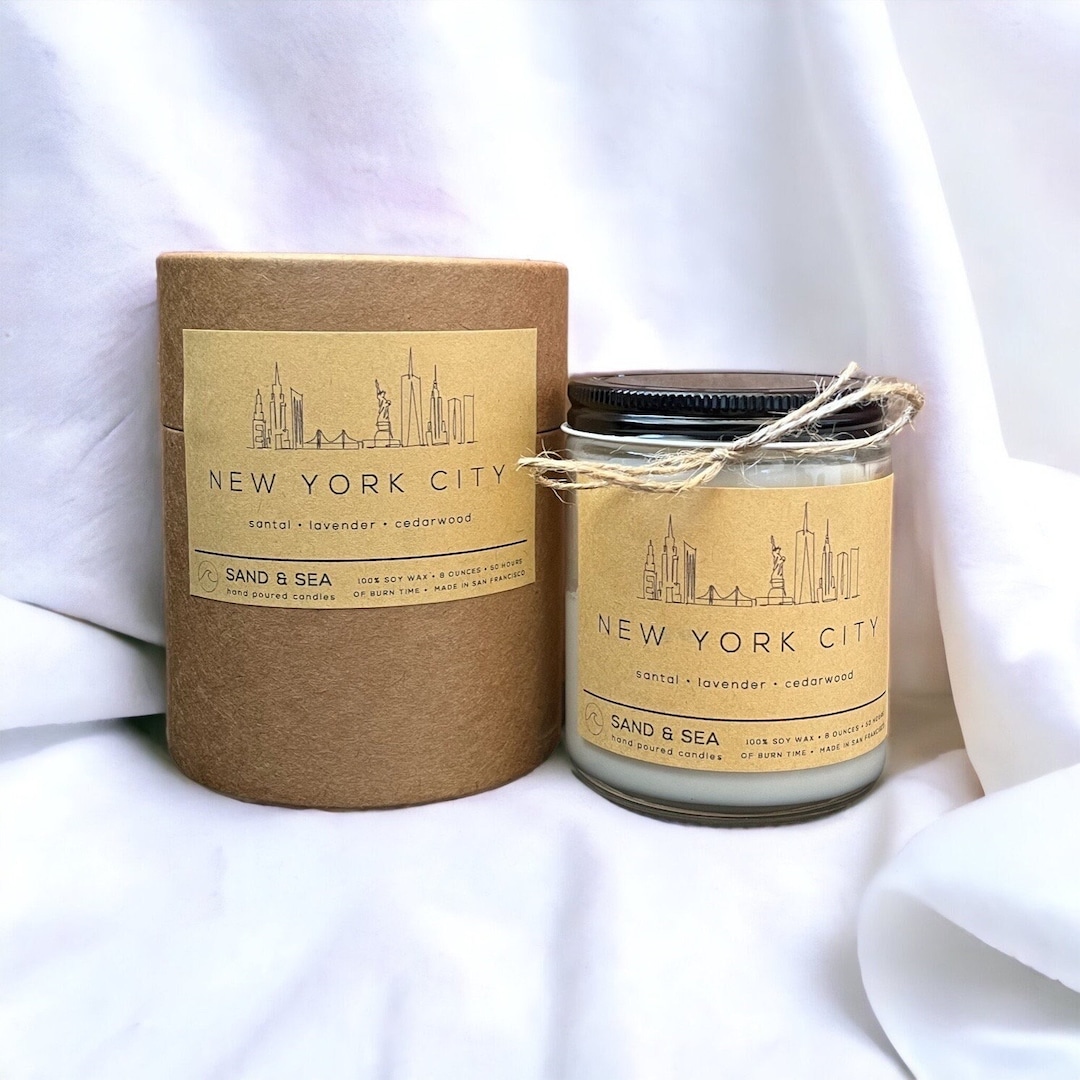 New York City Scented Candle • 100% Soy Wax Handcrafted Small Batch ...
