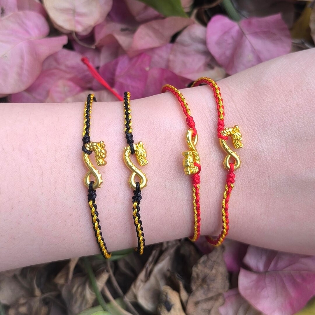 Lucky Dragon Handmade Woven Rope New Year Bracelet, Handwoven Rope ...