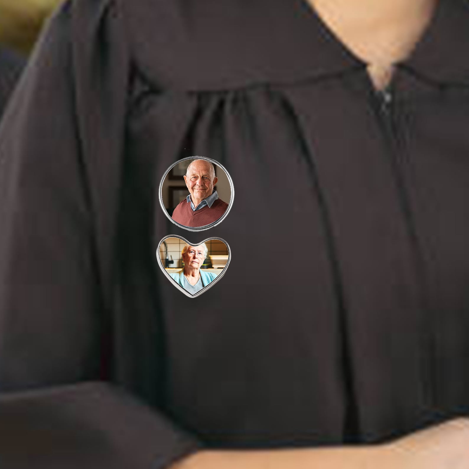Custom Sliver Memorial Photo Pin, Accessories for Graduation Caps and ...