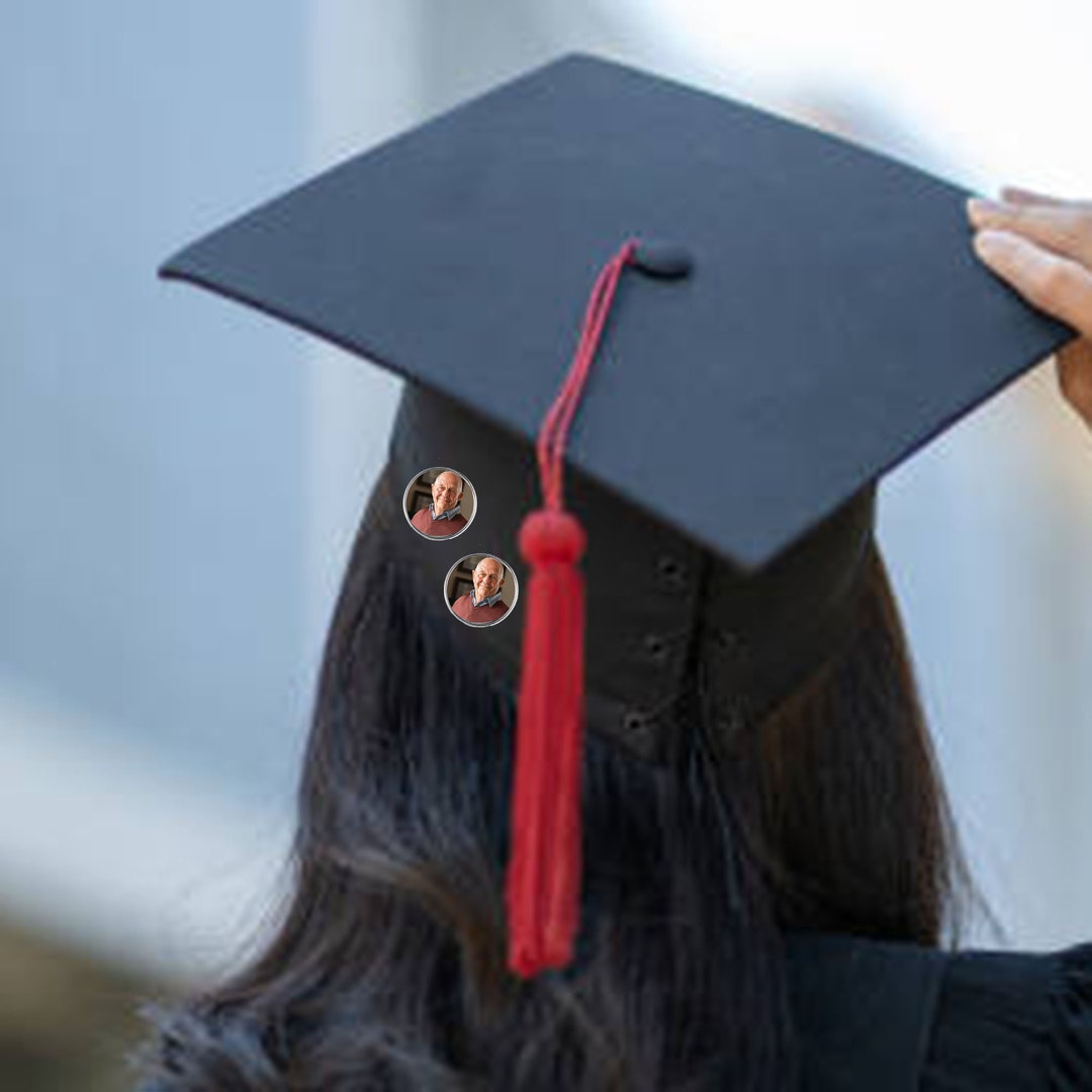 Custom Sliver Memorial Photo Pin, Accessories for Graduation Caps and ...